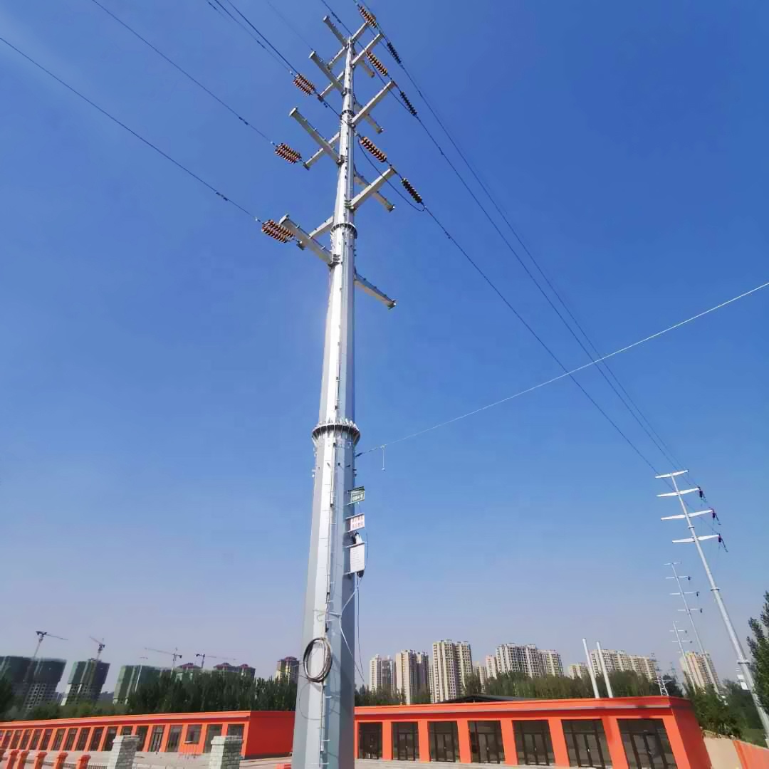 Galvanized Steel Monopole Towers for Transmission Lines - Communication ...